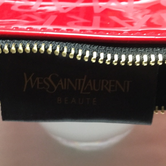 Yves Saint Laurent | Bags | Yves Saint Laurent Red Cosmetic Bag | Poshmark